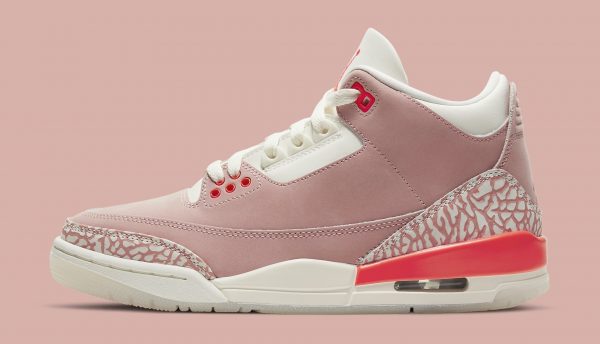 'Rust Pink' Air Jordan 3 Sail/Rust Pink-White-Crimson Release