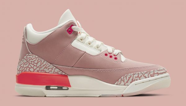 'Rust Pink' Air Jordan 3 Sail/Rust Pink-White-Crimson Release